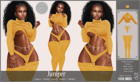 Second Life Marketplace - Dark Angel : Juniper Set - Yellow [Legacy/Perky - Lara X - Reborn/Waifu]